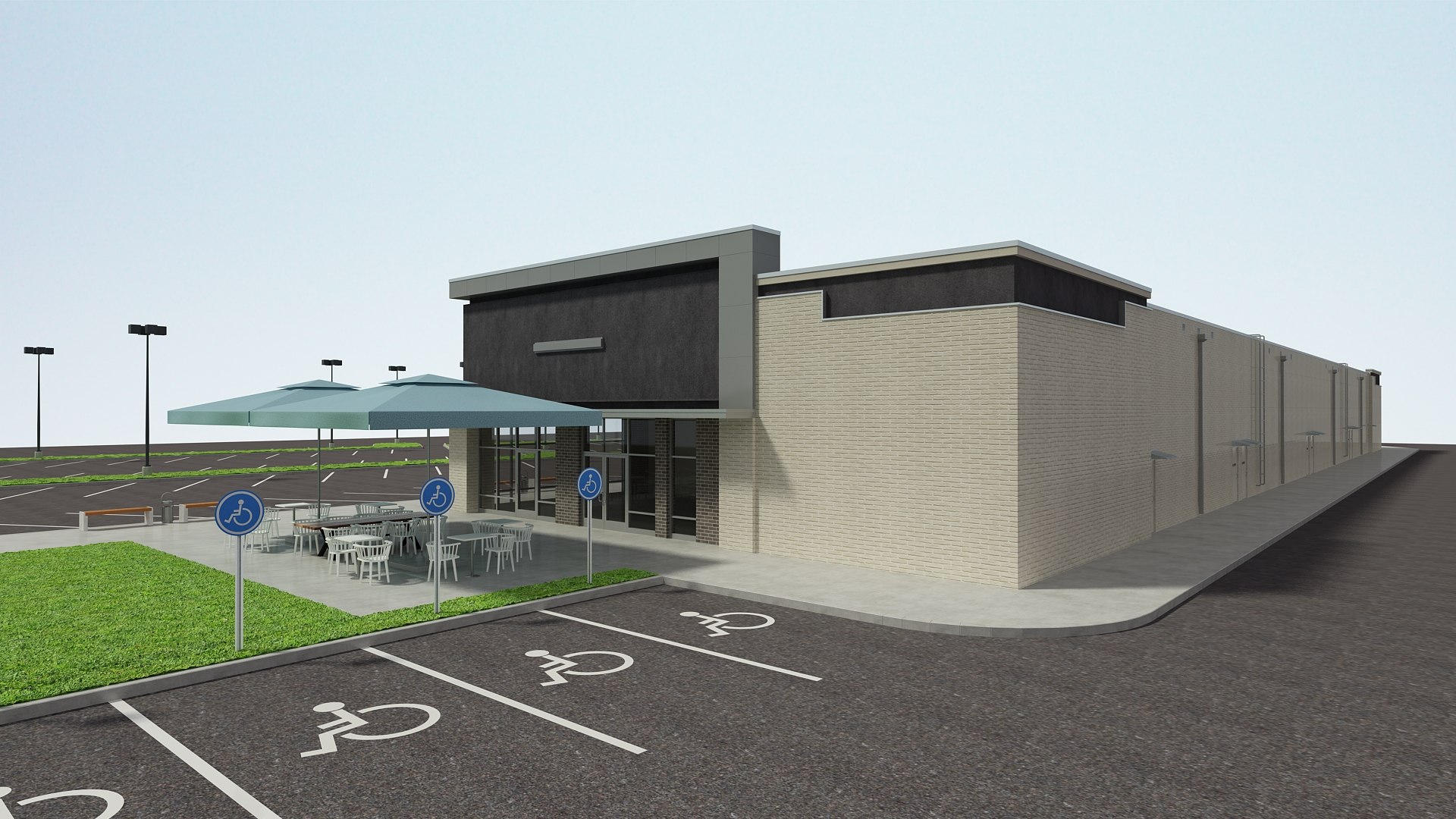 3D Retail Store Building model - TurboSquid 1942488