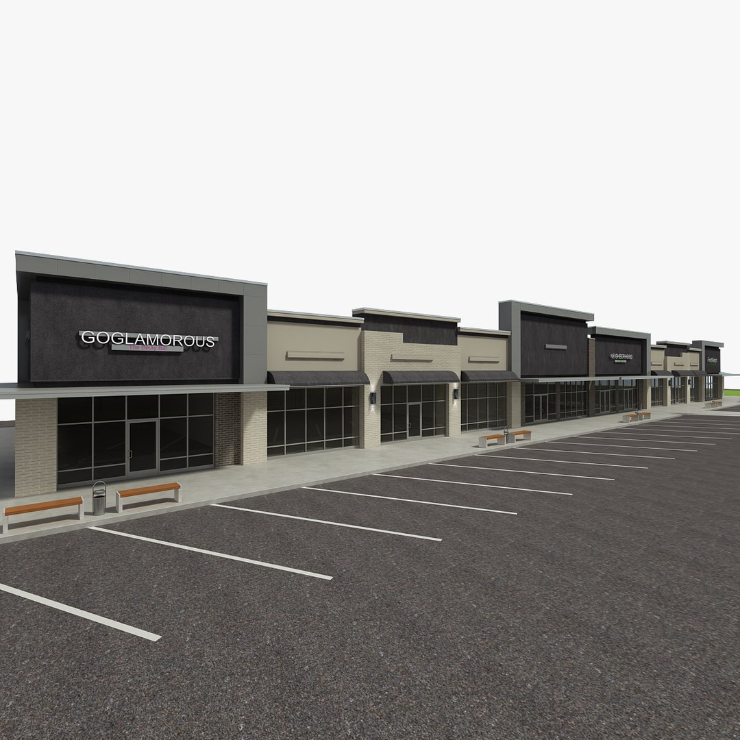 3D Retail Store Building model - TurboSquid 1942488