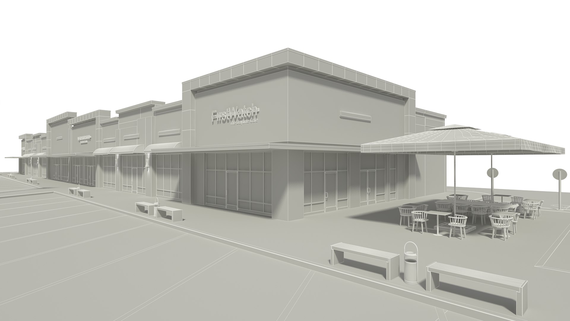 3D Retail Store Building model - TurboSquid 1942488