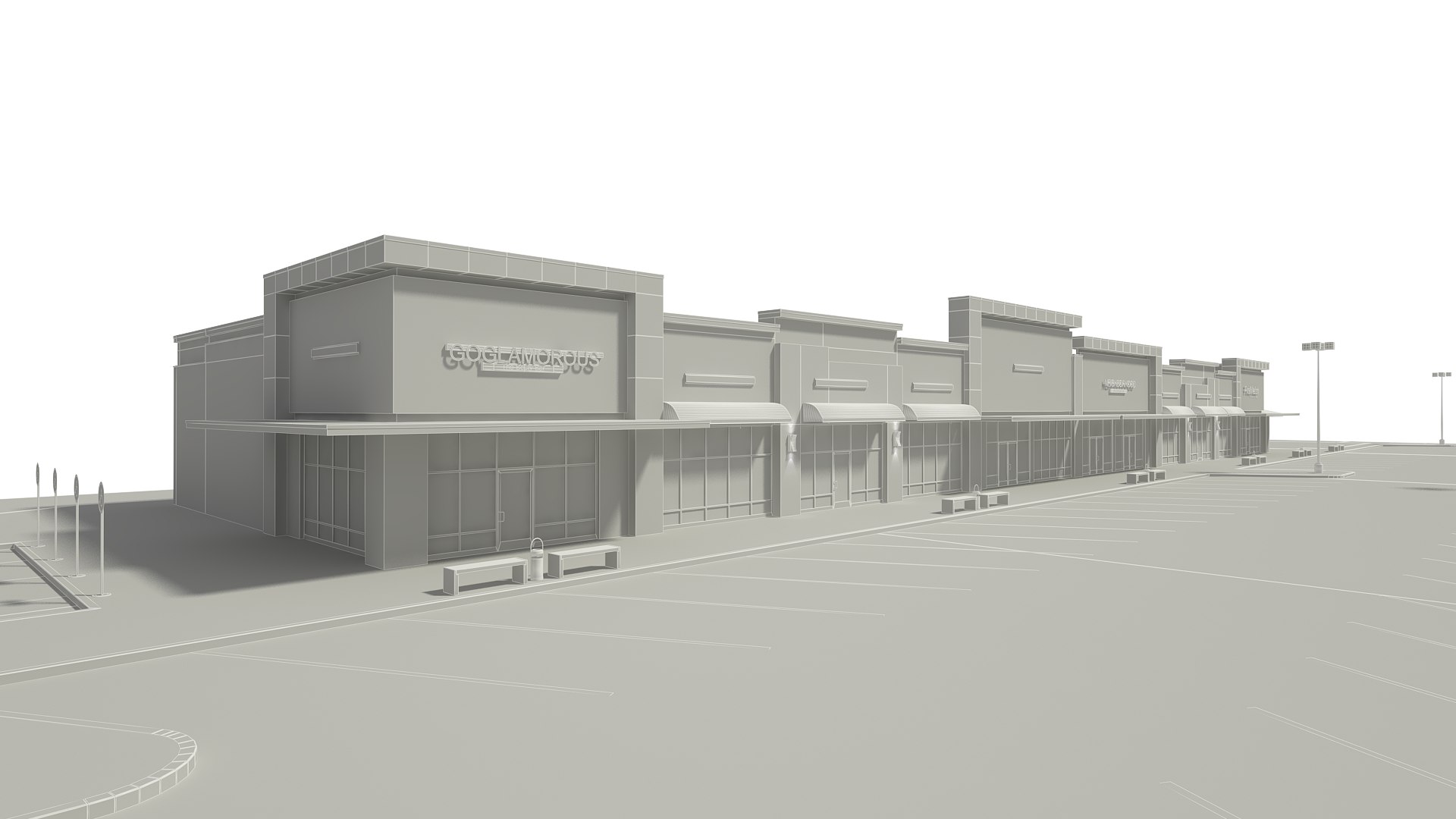 3D Retail Store Building model - TurboSquid 1942488