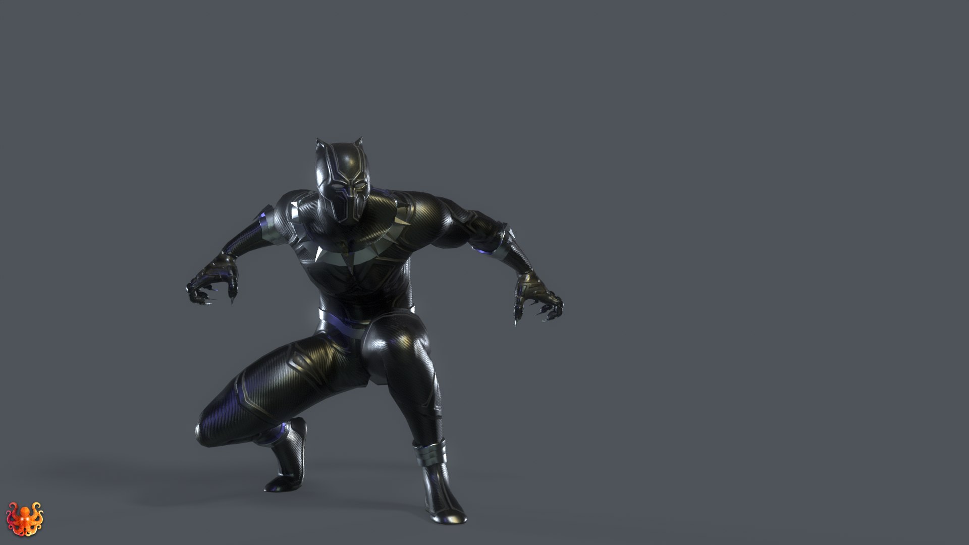 3D Model Black Panther Rig - TurboSquid 2274753