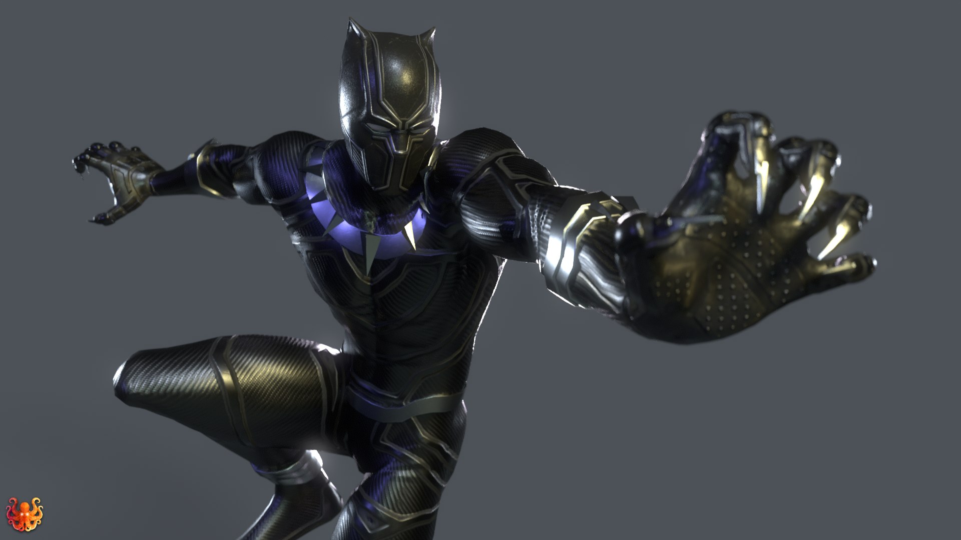 3D Model Black Panther Rig - TurboSquid 2274753