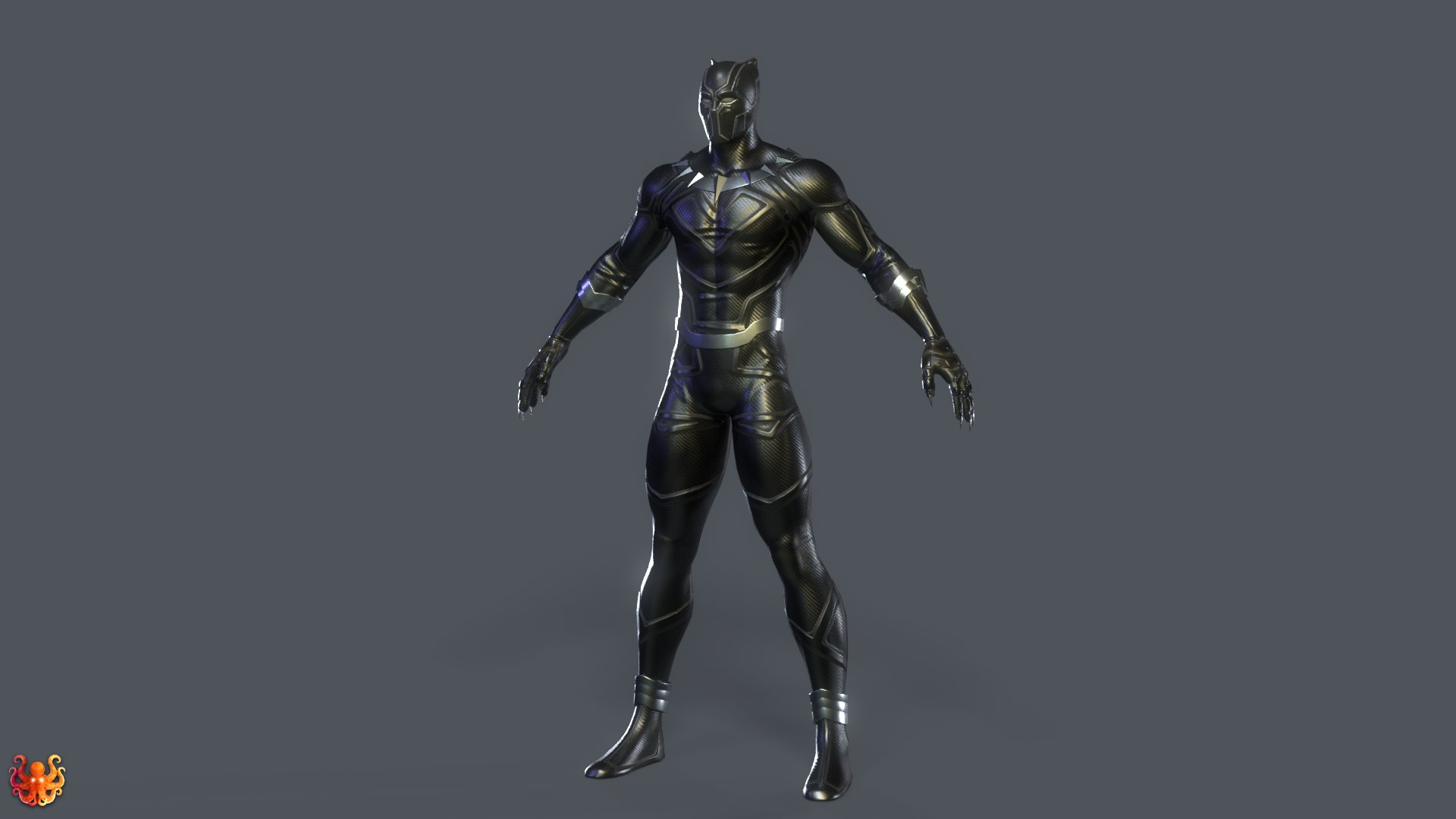 3D Model Black Panther Rig - TurboSquid 2274753
