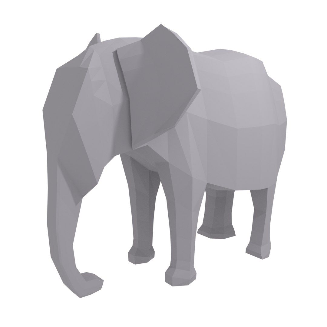 Low Poly African Elephant 3D - TurboSquid 2281967