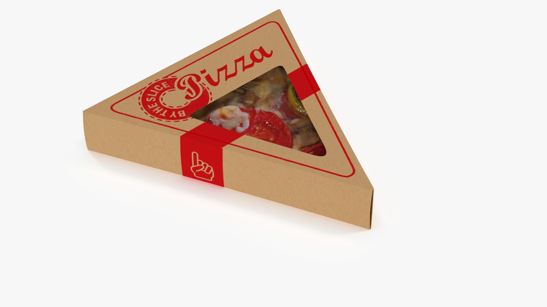 3D Pizza Slice In Triangle Craft Paper Box - TurboSquid 2156998