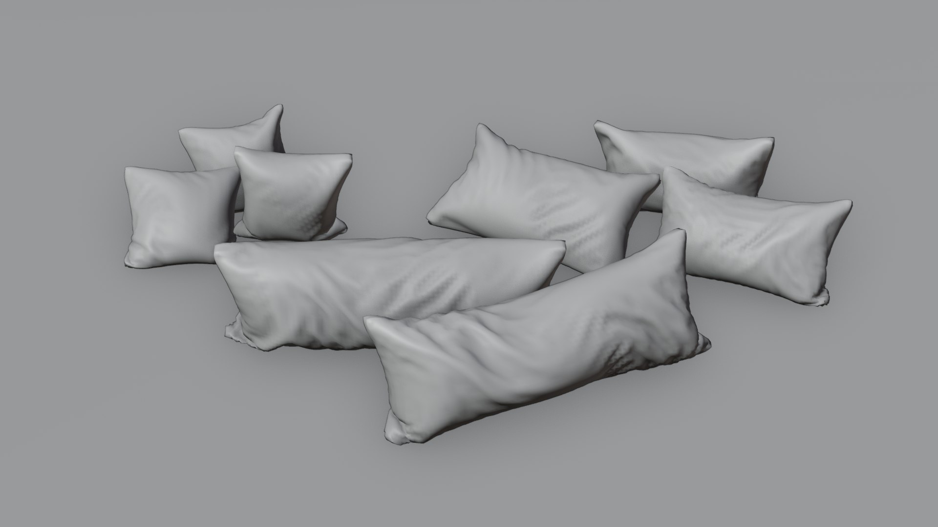 3D Pillows With 4K Textures Model - TurboSquid 2244306