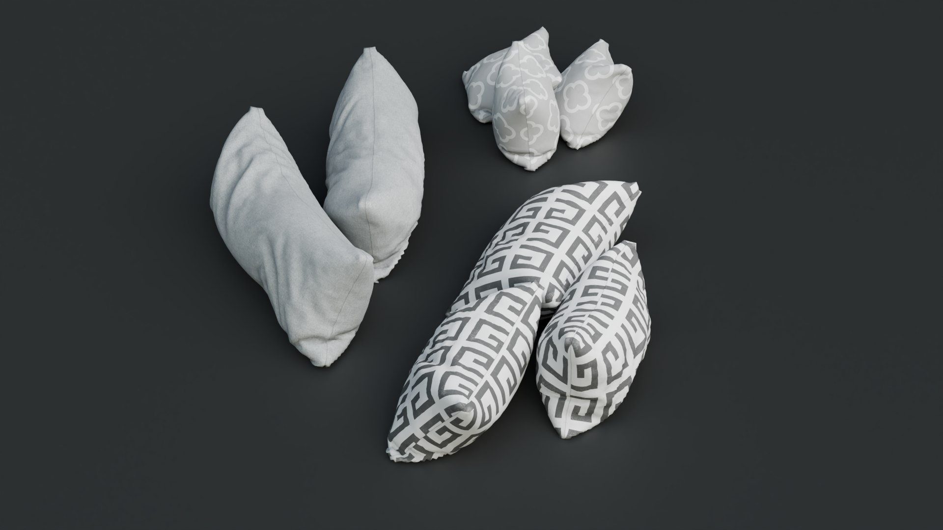 3D Pillows With 4K Textures Model - TurboSquid 2244306