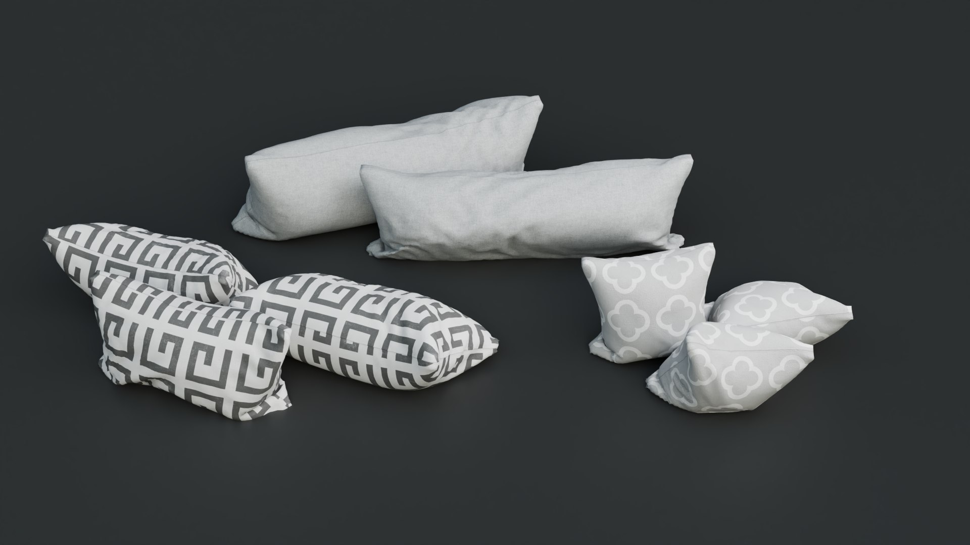 3D Pillows With 4K Textures Model - TurboSquid 2244306