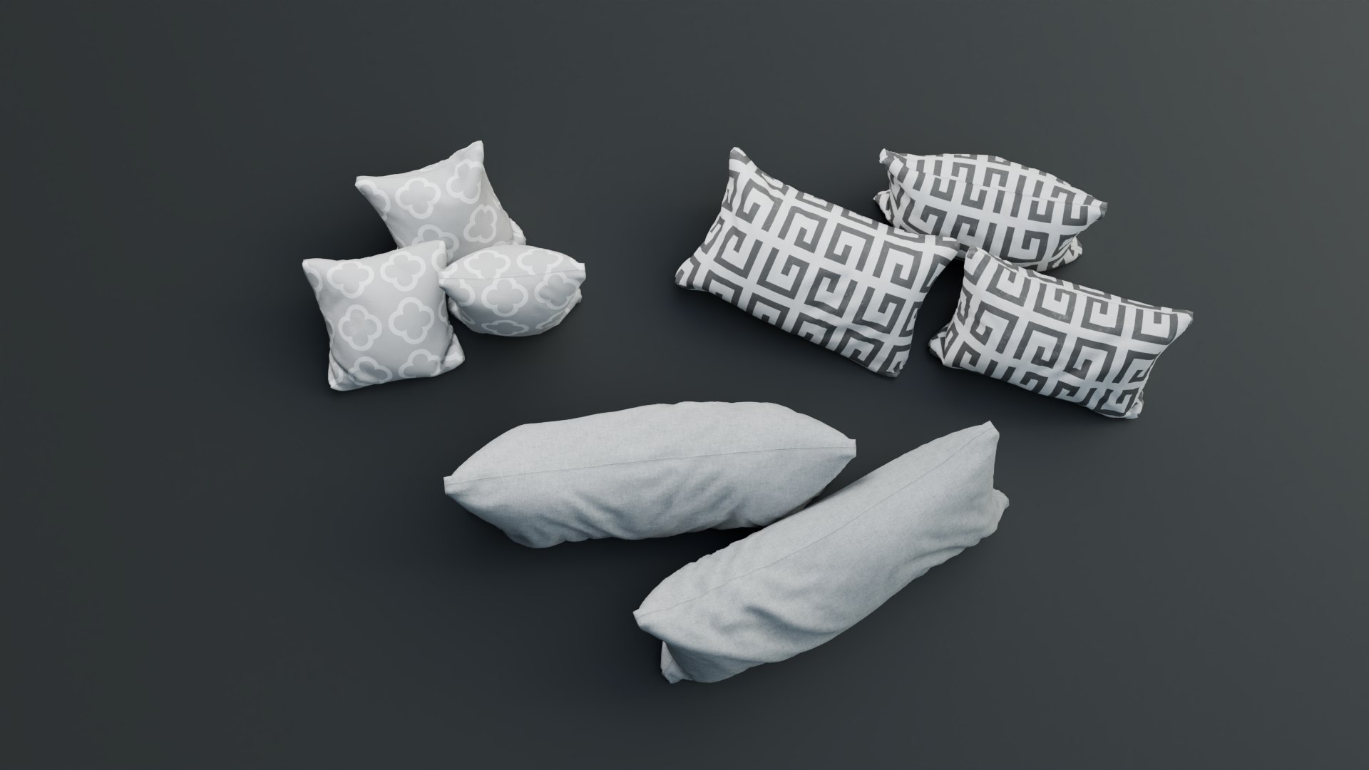 3D Pillows With 4K Textures Model - TurboSquid 2244306