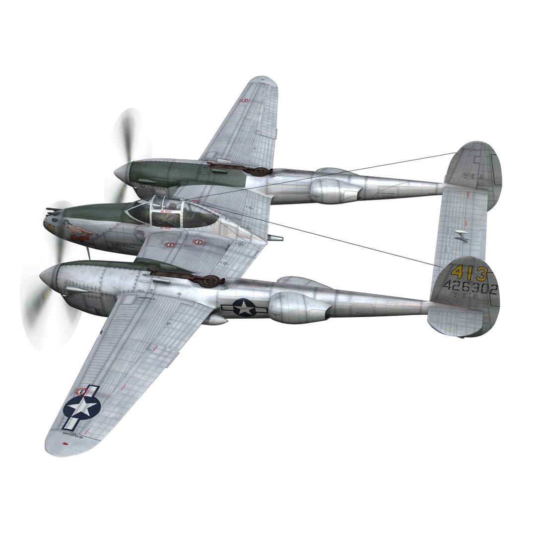 3d lockheed lightning - hazel