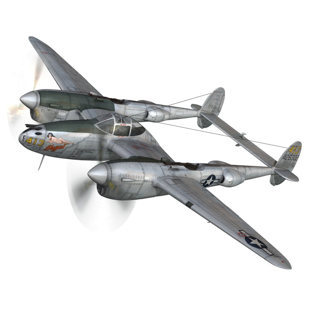 3d lockheed lightning - hazel