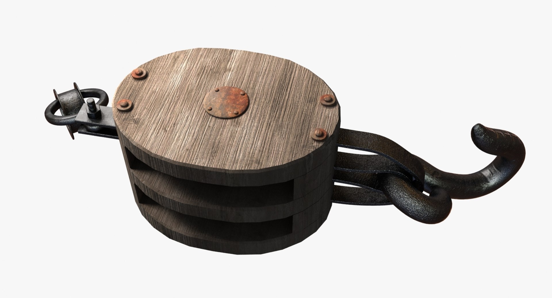 3d Chain Pulley Restoration Hardware Model