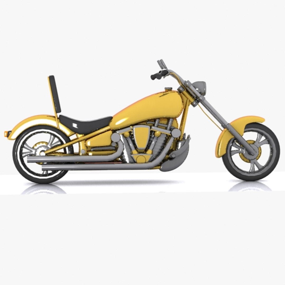 3d cartoon motorcycle motor