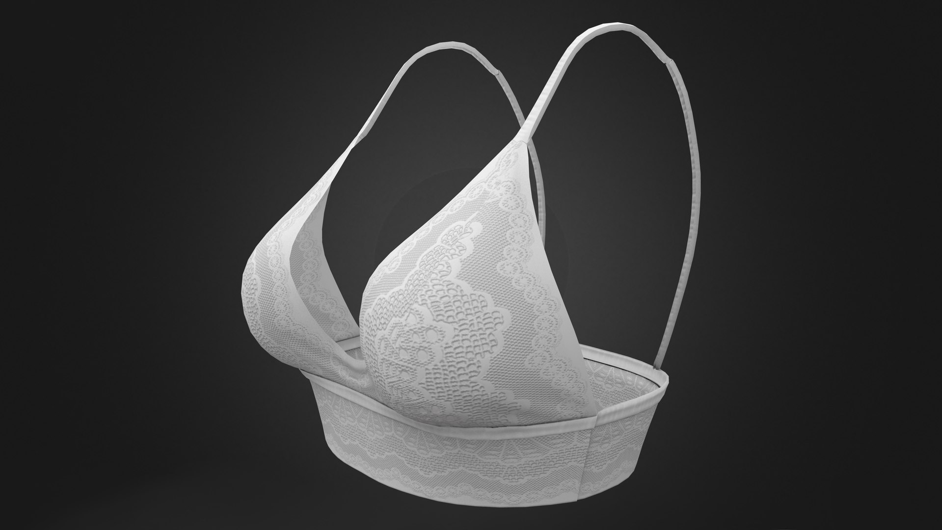 3D Red Lace Bralet Top - TurboSquid 1994550