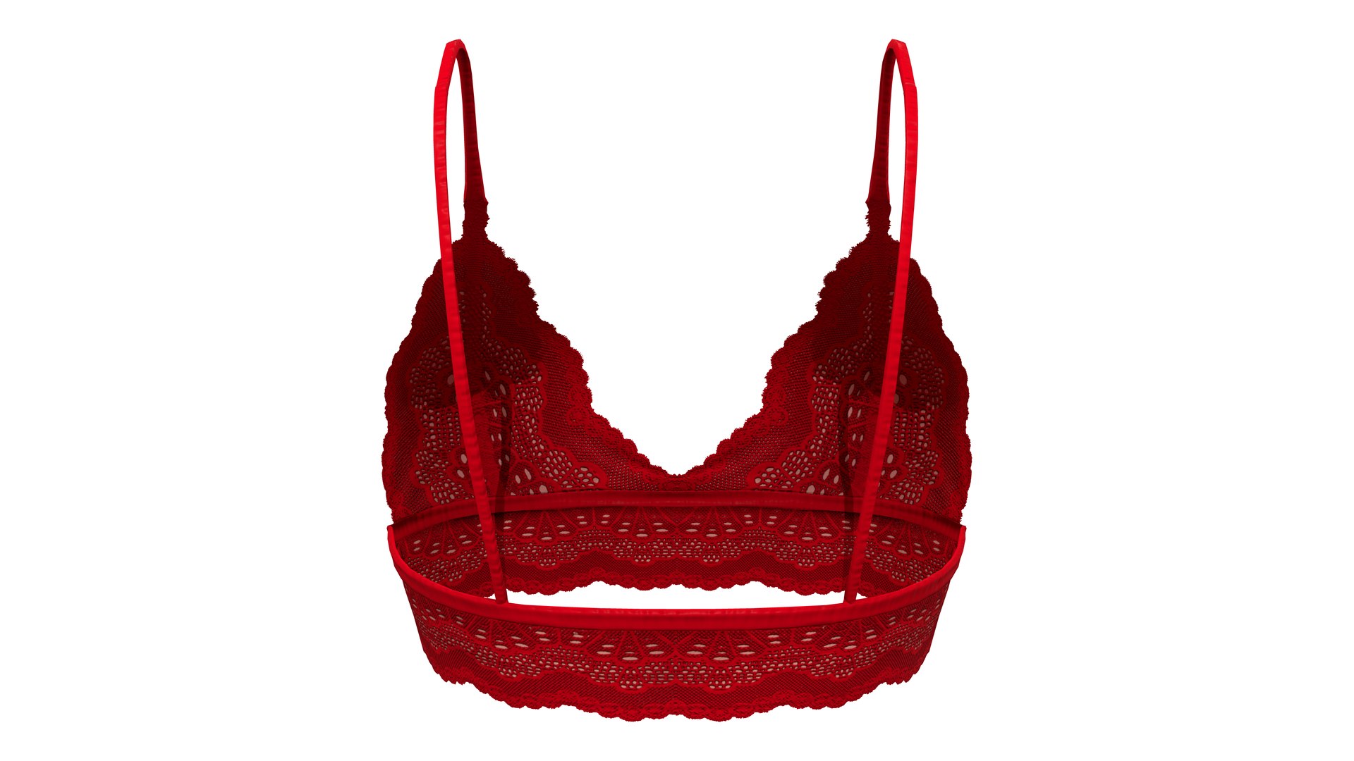 3D Red Lace Bralet Top - TurboSquid 1994550