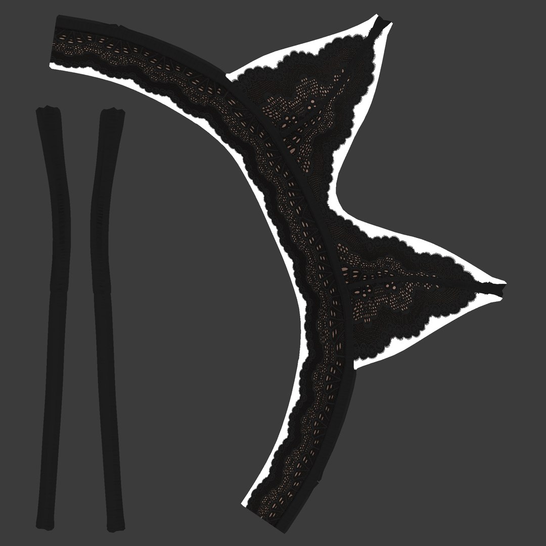 3D Red Lace Bralet Top - TurboSquid 1994550