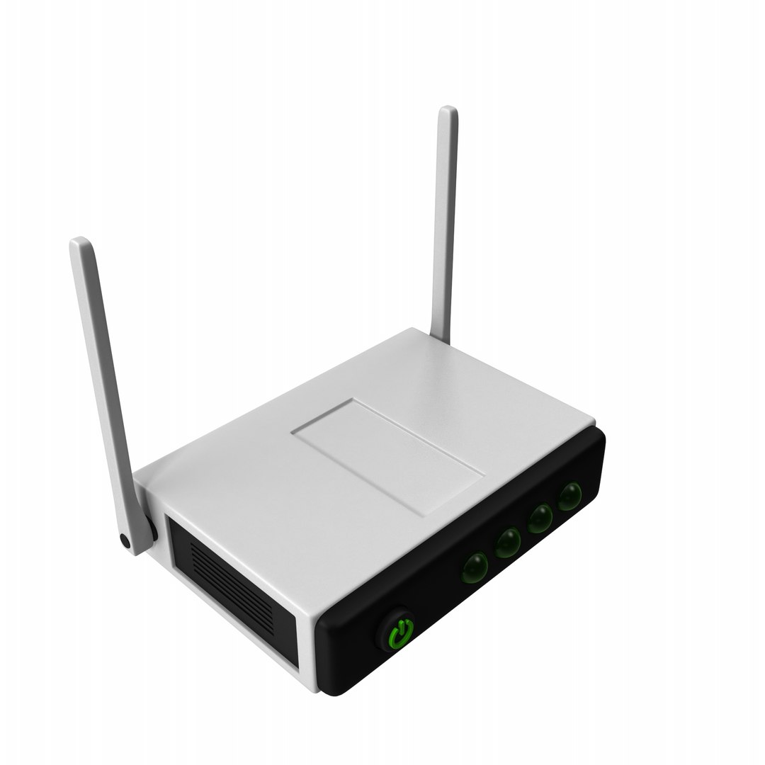 Cartoon Wireless Router 3D Model - TurboSquid 2331753