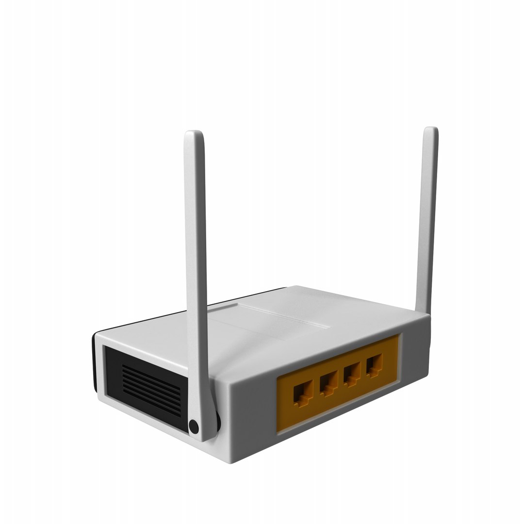 Cartoon Wireless Router 3D Model - TurboSquid 2331753