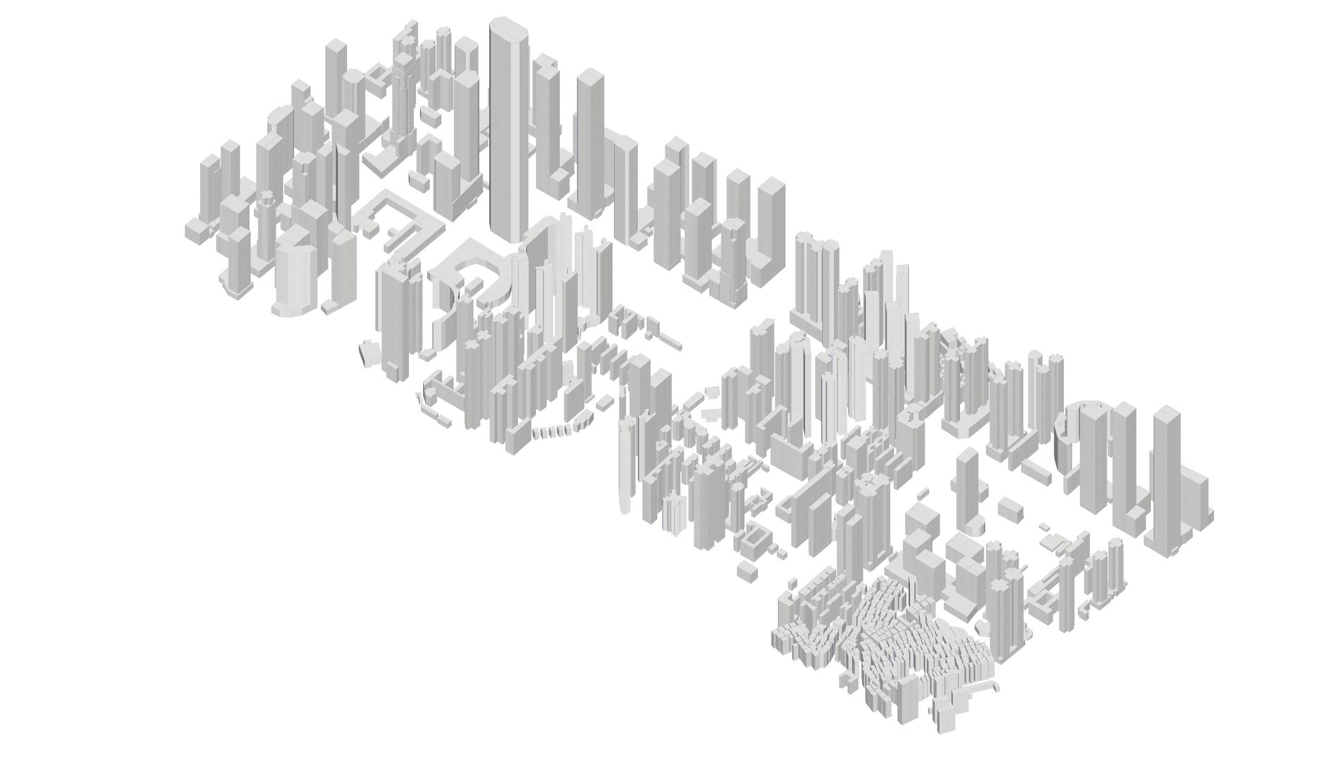 CBD Building Box Building Block Distribution Building 3D Model ...