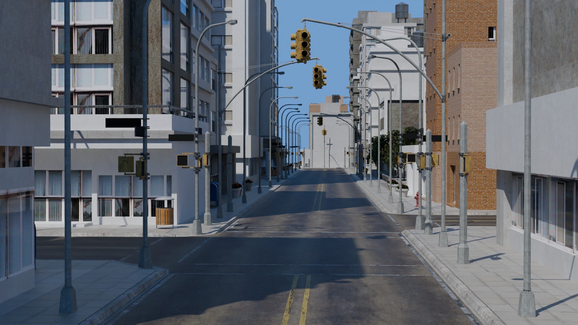 3D Model City Downtown Skyscraper Street - TurboSquid 2211040