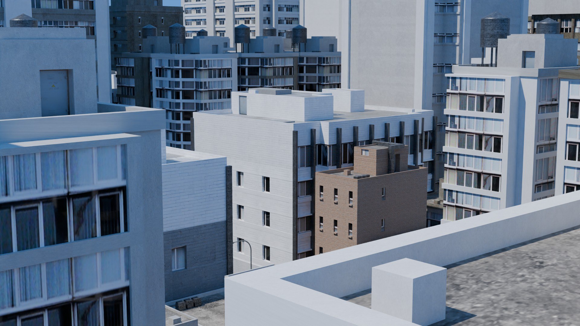 3D Model City Downtown Skyscraper Street - TurboSquid 2211040