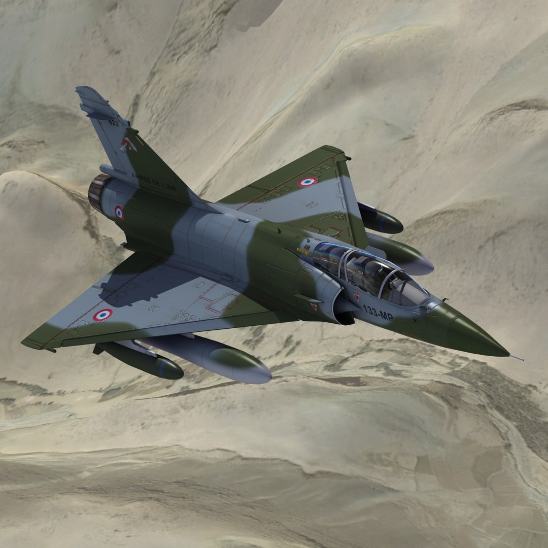 Mirage2000d Strike Aircraft 3d Model