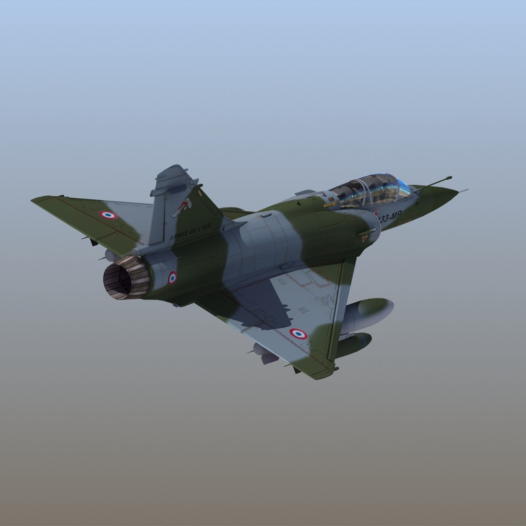 Mirage2000d Strike Aircraft 3d Model