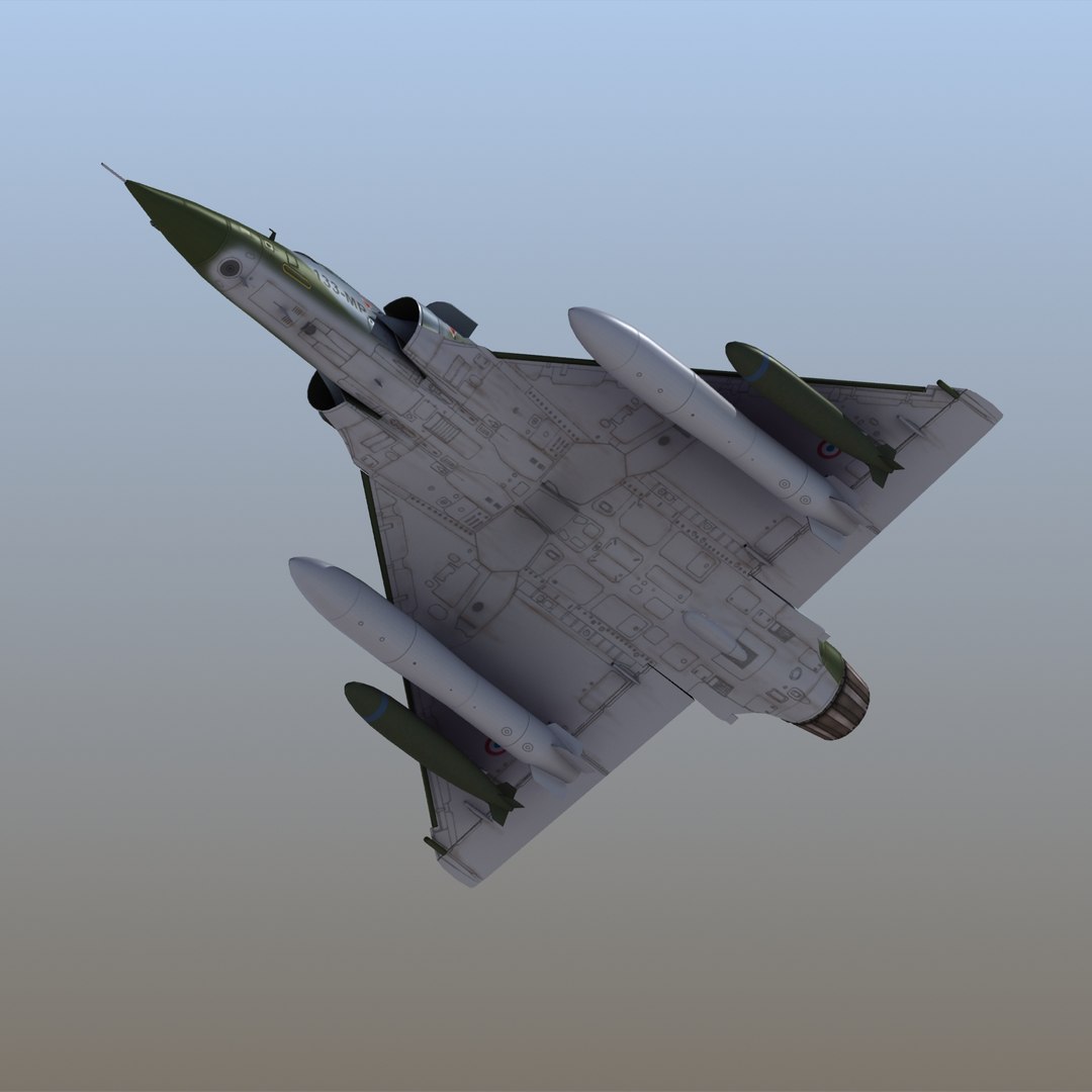 Mirage2000d Strike Aircraft 3d Model
