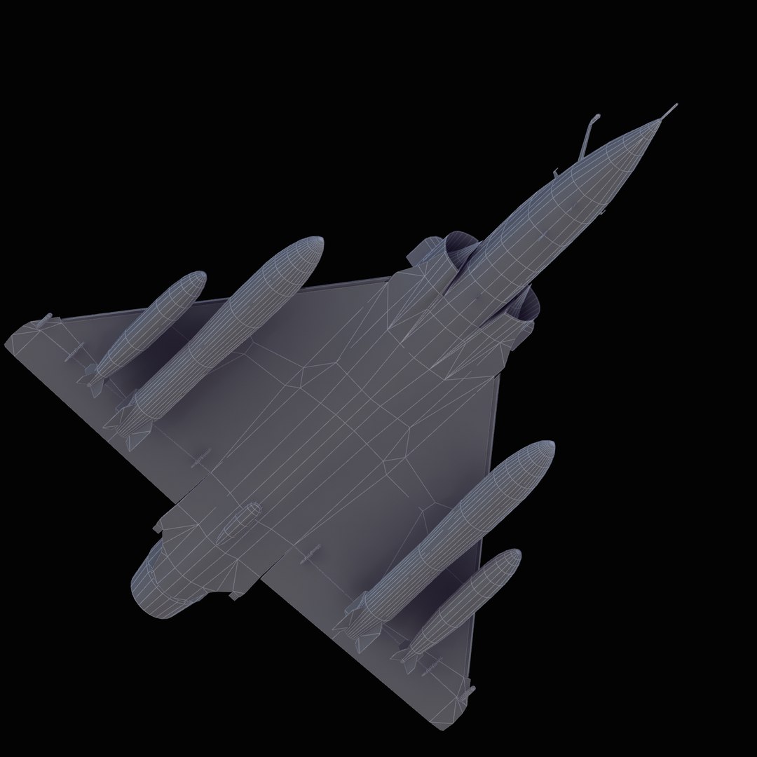 Mirage2000d Strike Aircraft 3d Model