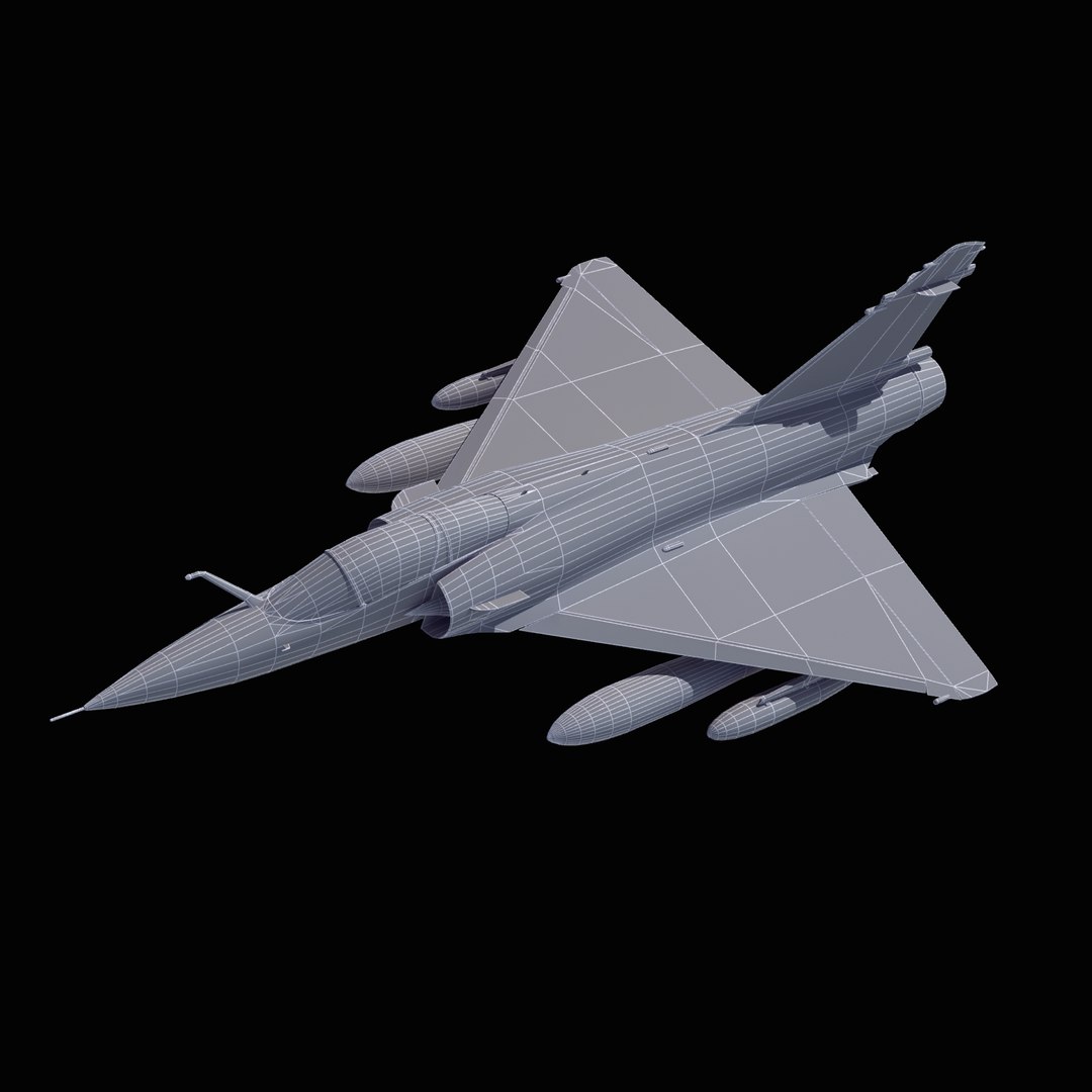 Mirage2000d Strike Aircraft 3d Model