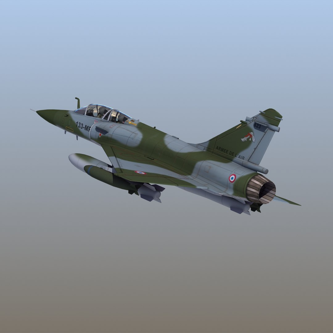 Mirage2000d Strike Aircraft 3d Model
