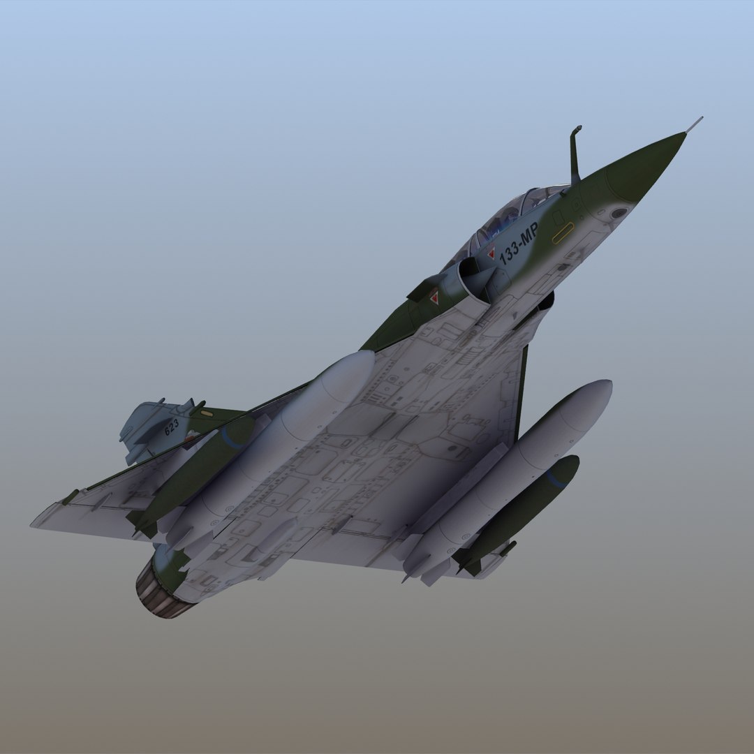 Mirage2000d Strike Aircraft 3d Model