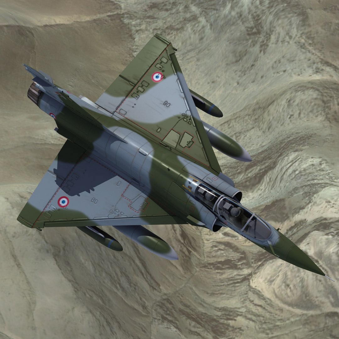 Mirage2000d Strike Aircraft 3d Model