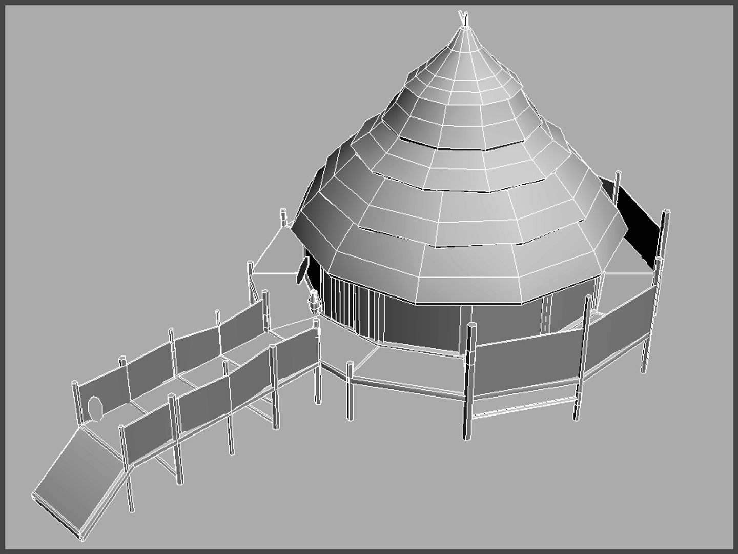 celtic chief roundhouse 3d max
