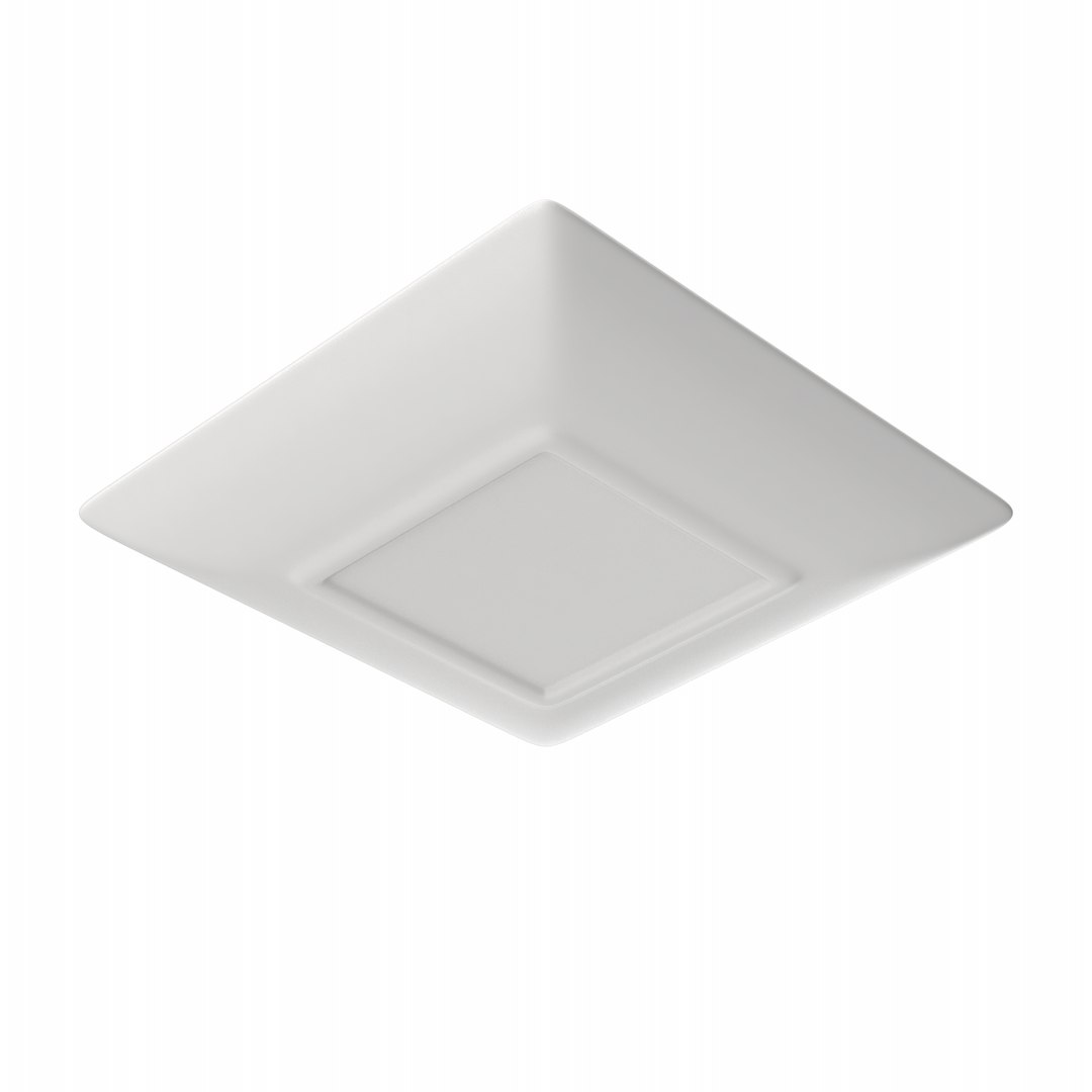 Square Ceramic Plate 3D - TurboSquid 2010788