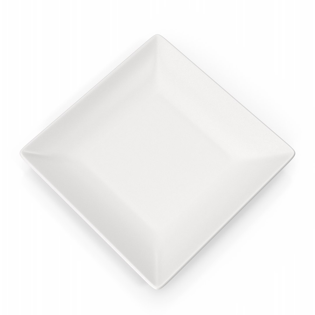 Square Ceramic Plate 3D - TurboSquid 2010788