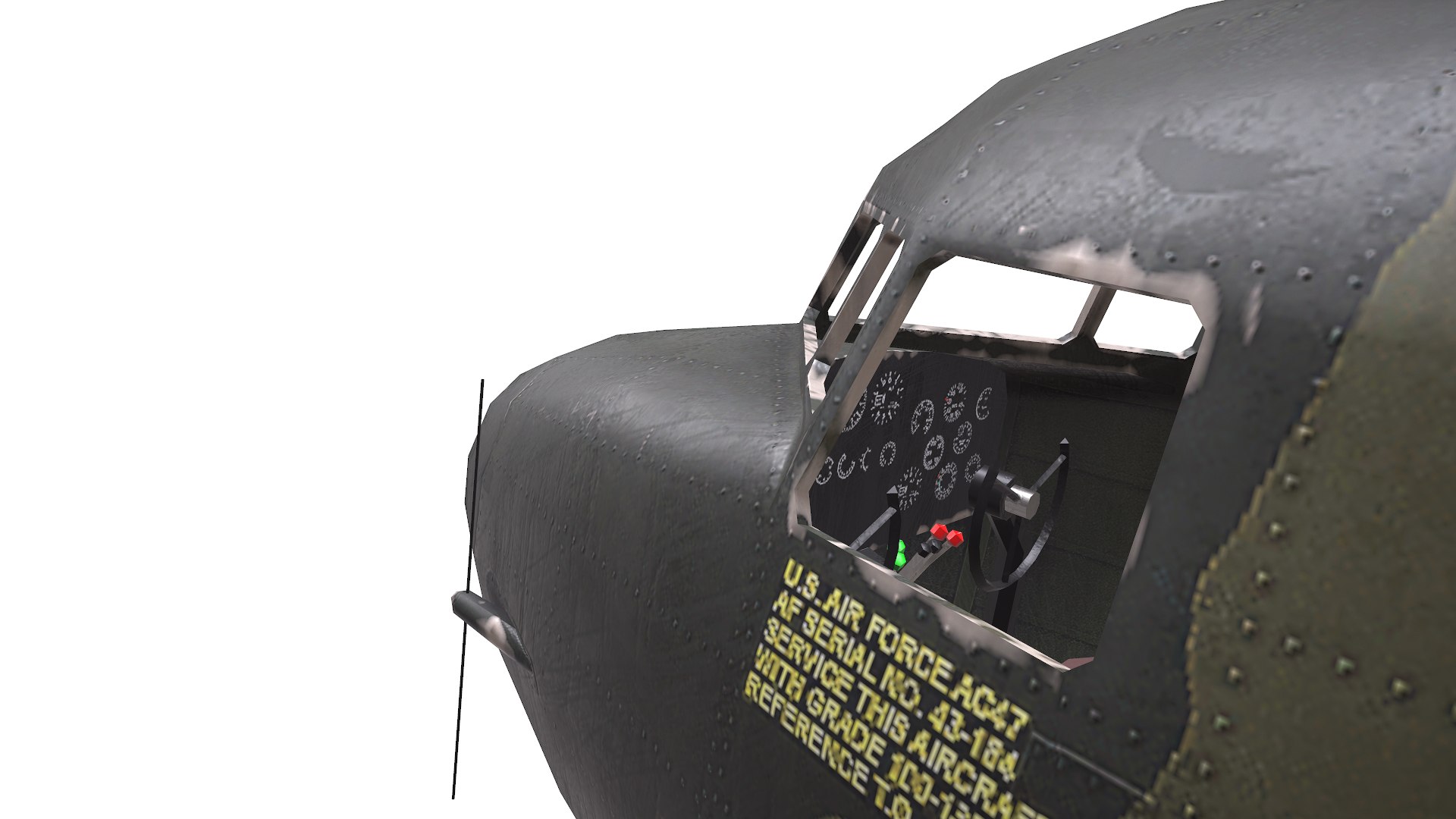 Douglas AC-47 Spooky Gunship Low-poly PBR 3D - TurboSquid 2040195