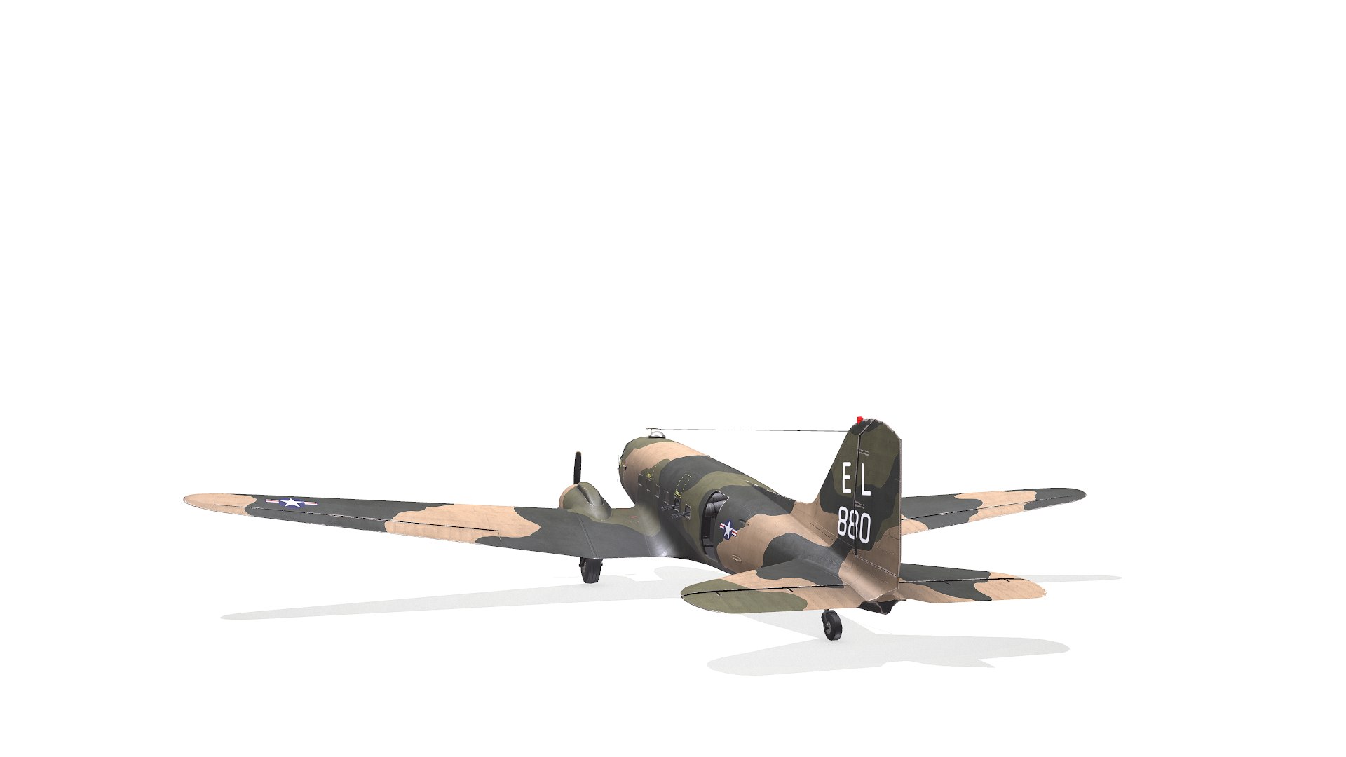 Douglas AC-47 Spooky Gunship Low-poly PBR 3D - TurboSquid 2040195