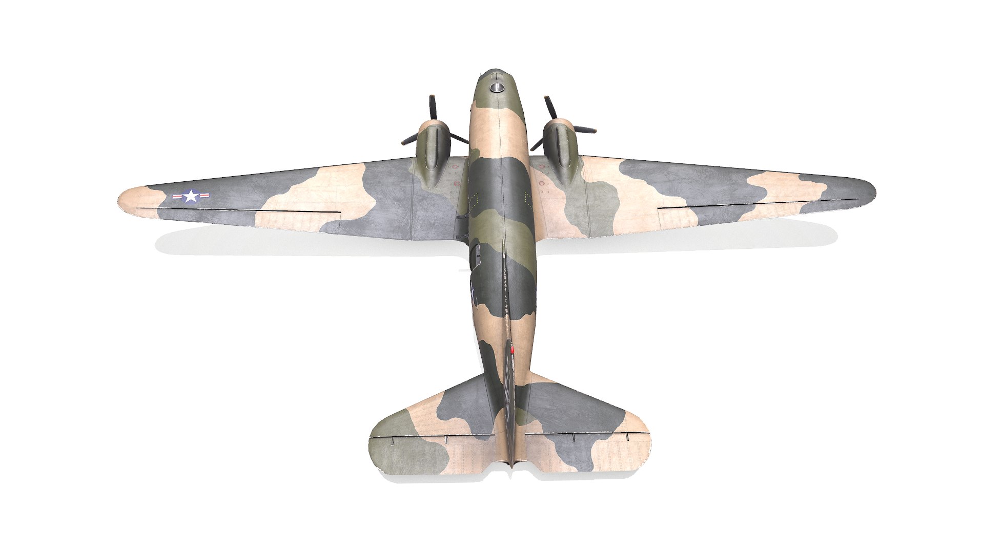 Douglas AC-47 Spooky Gunship Low-poly PBR 3D - TurboSquid 2040195