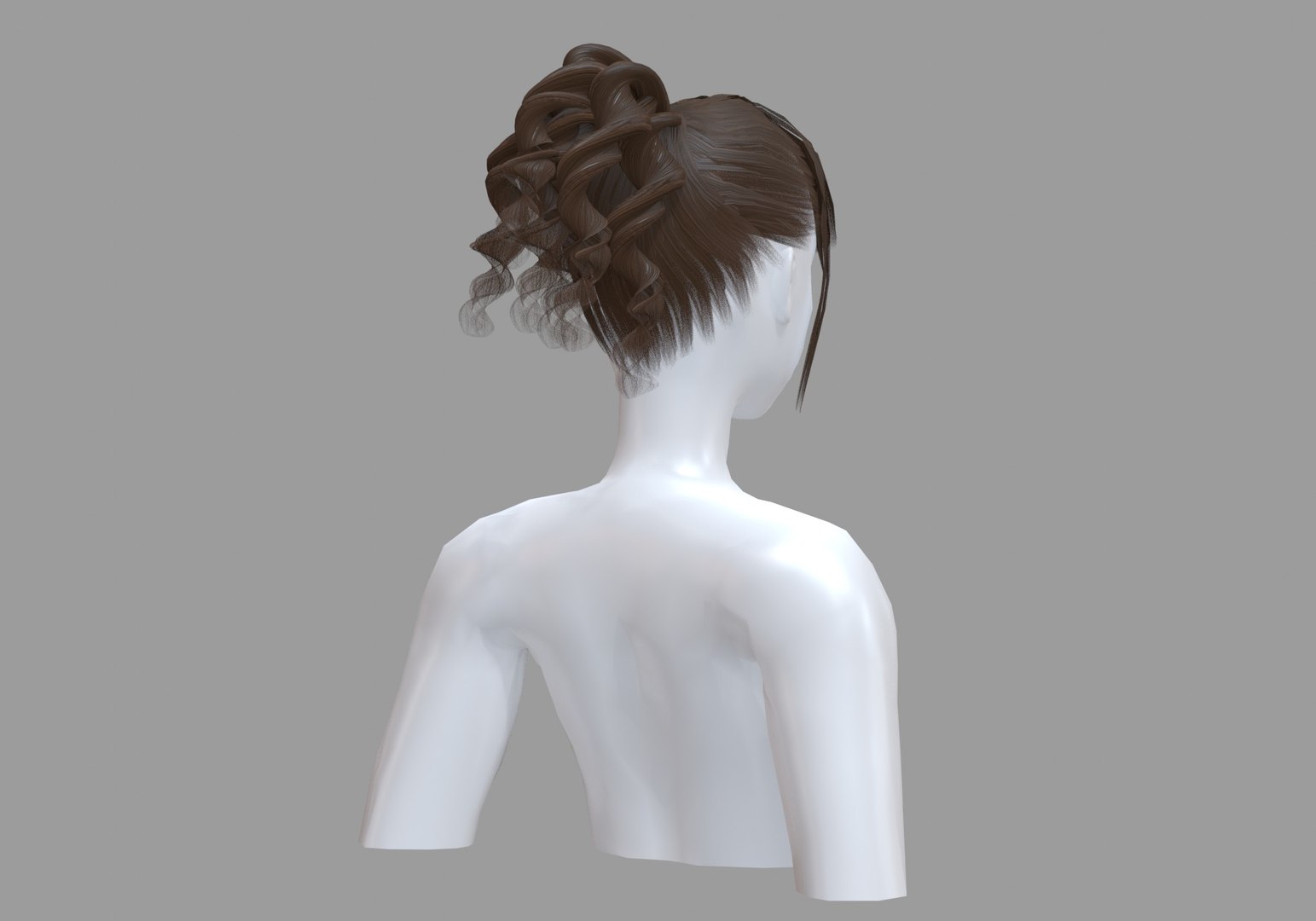 3D Curly Bangs Hairstyle Model - TurboSquid 1963268