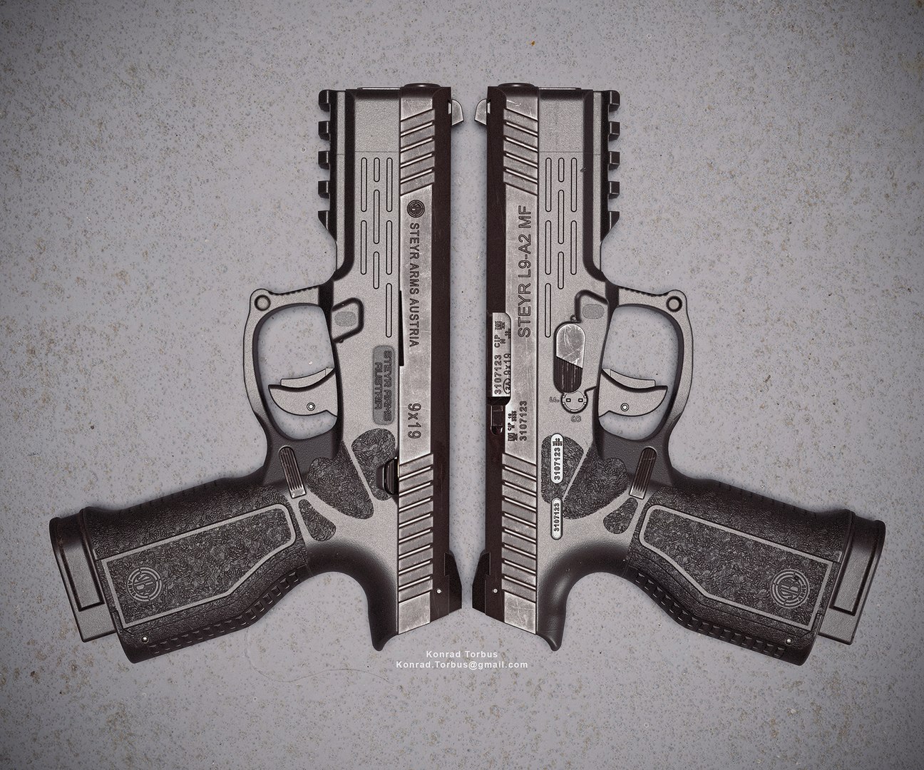 Steyr L9-A2MF Pistol Game Ready 3D Model - TurboSquid 2157265