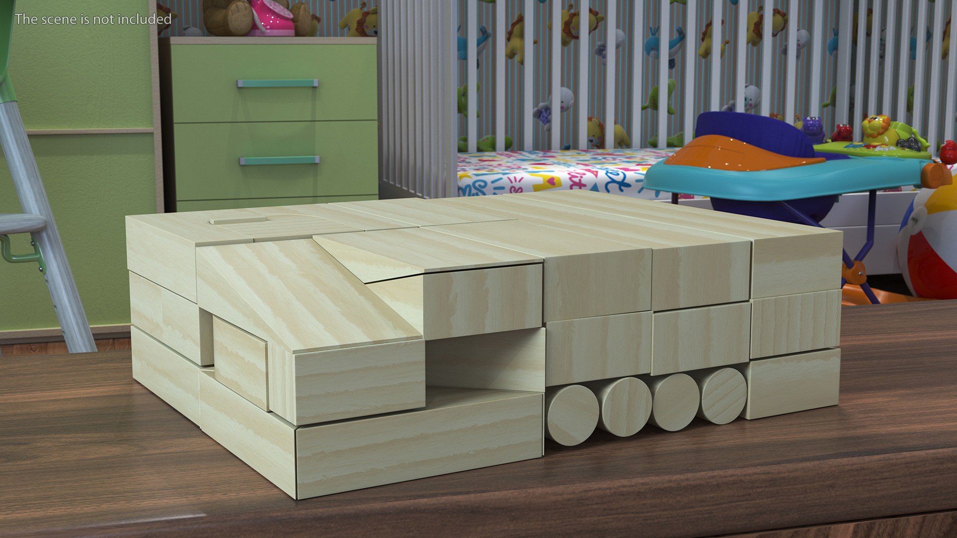 3D Model Wooden Constructor In Box - TurboSquid 2243936