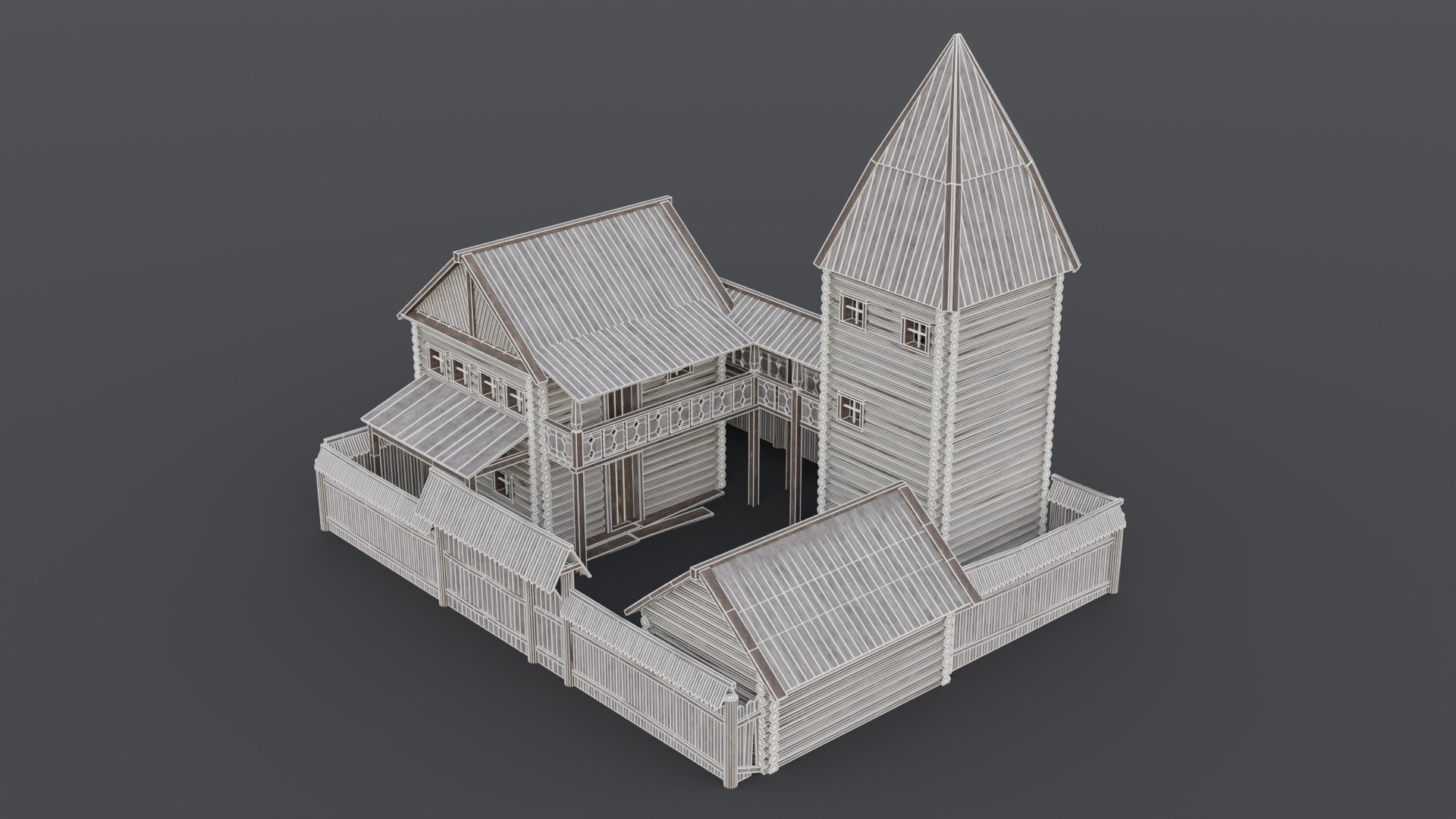 Medieval Mansion Model - TurboSquid 1687068