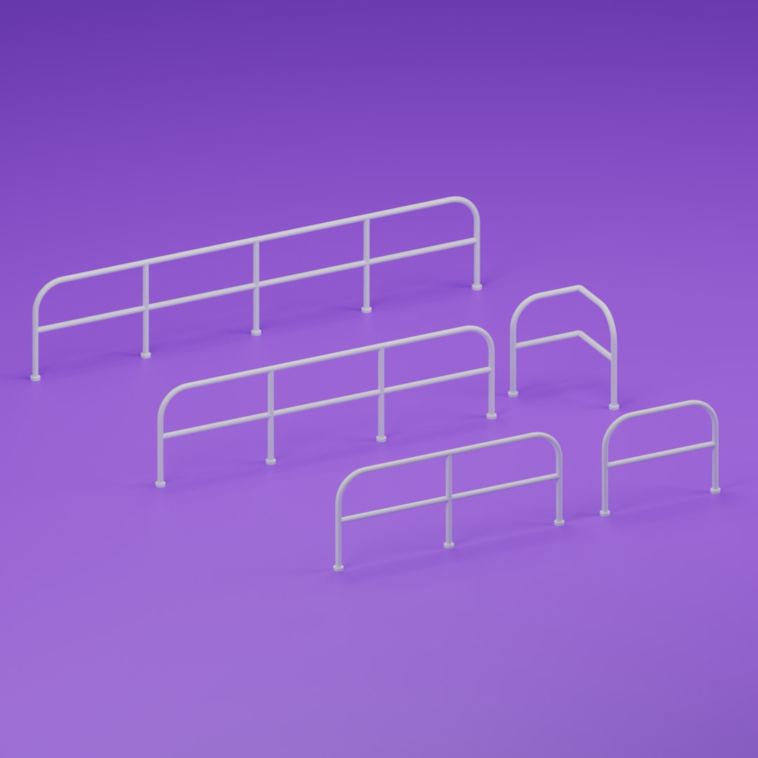Railing Collection Model - TurboSquid 1831191
