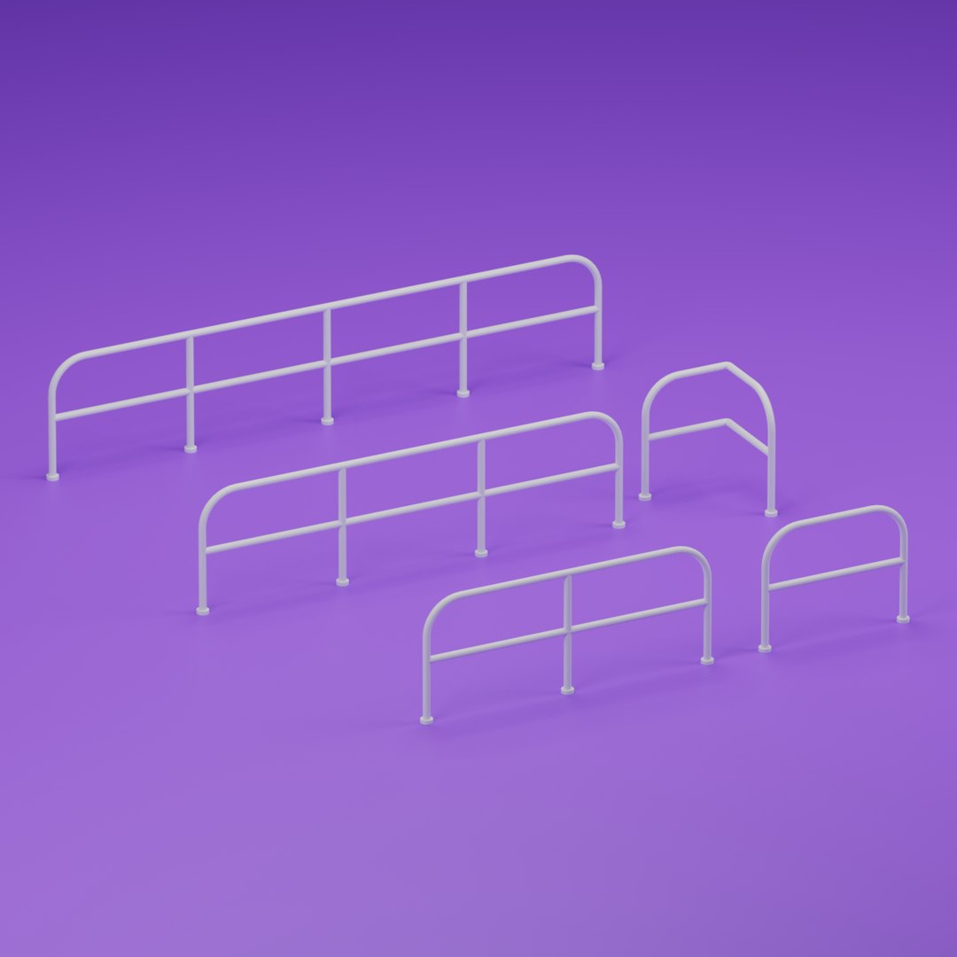 Railing Collection Model - TurboSquid 1831191