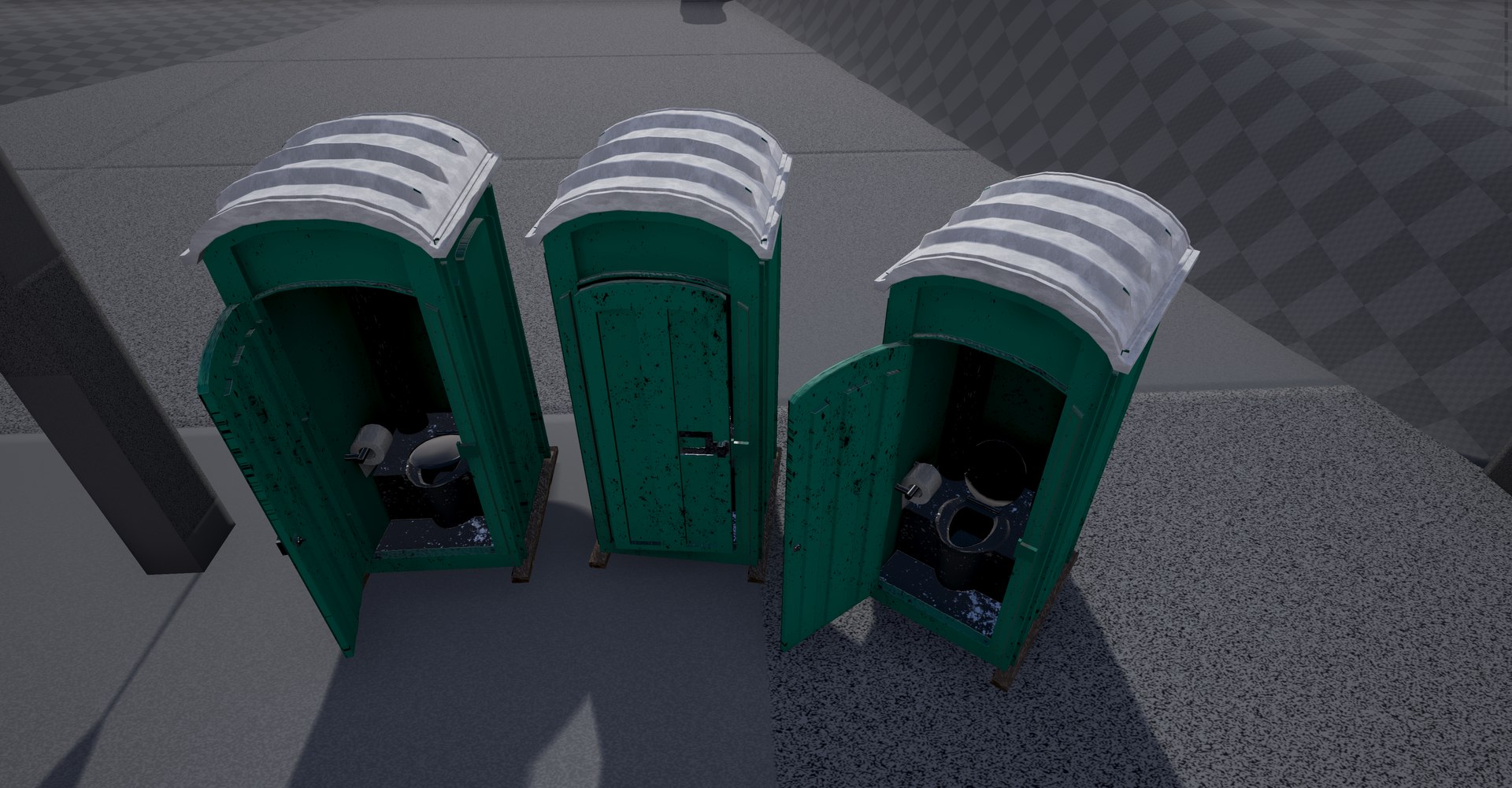 3d Model Porta-potty Portapotty Porta