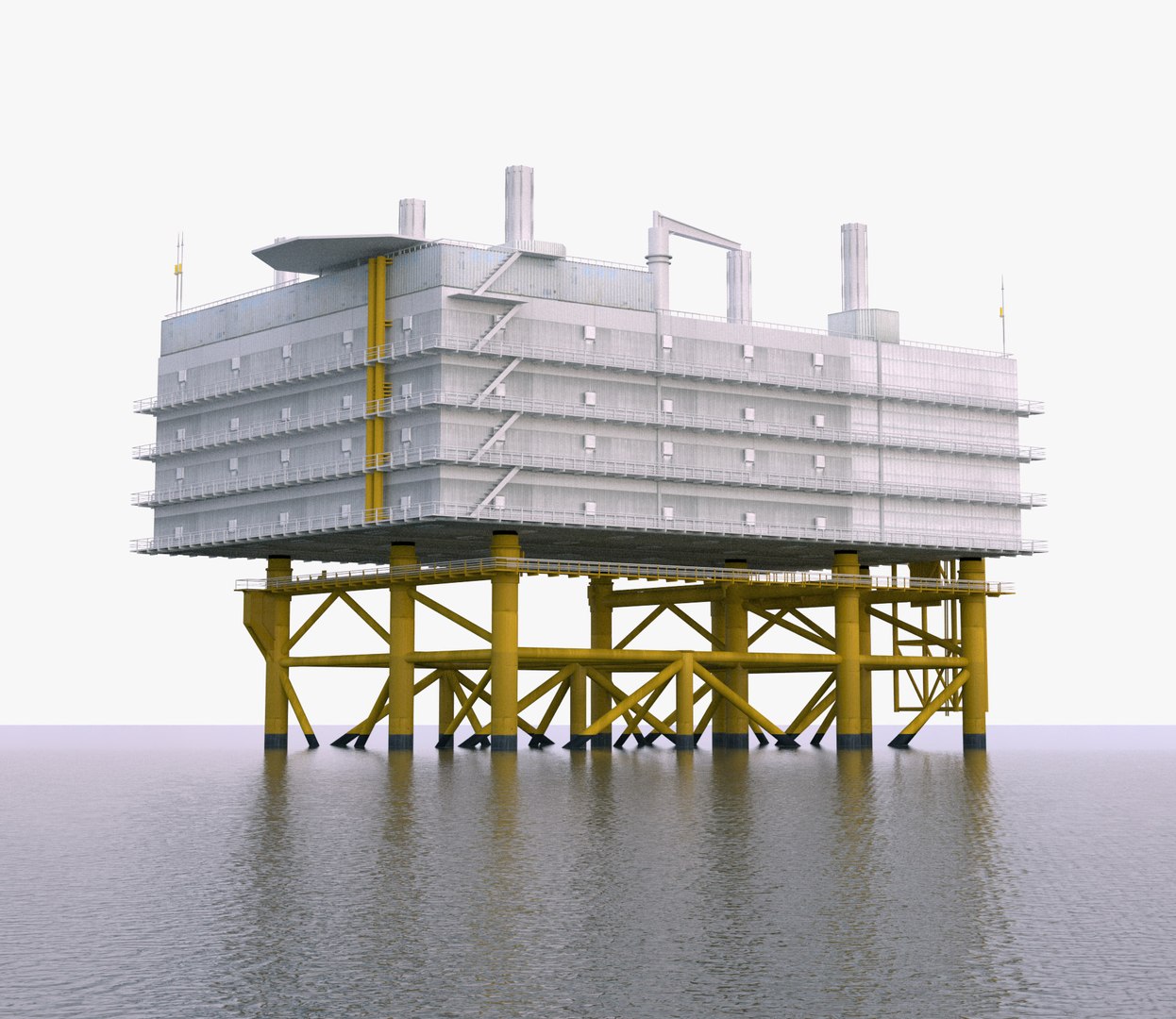 Substation Offshore Model - TurboSquid 1939997