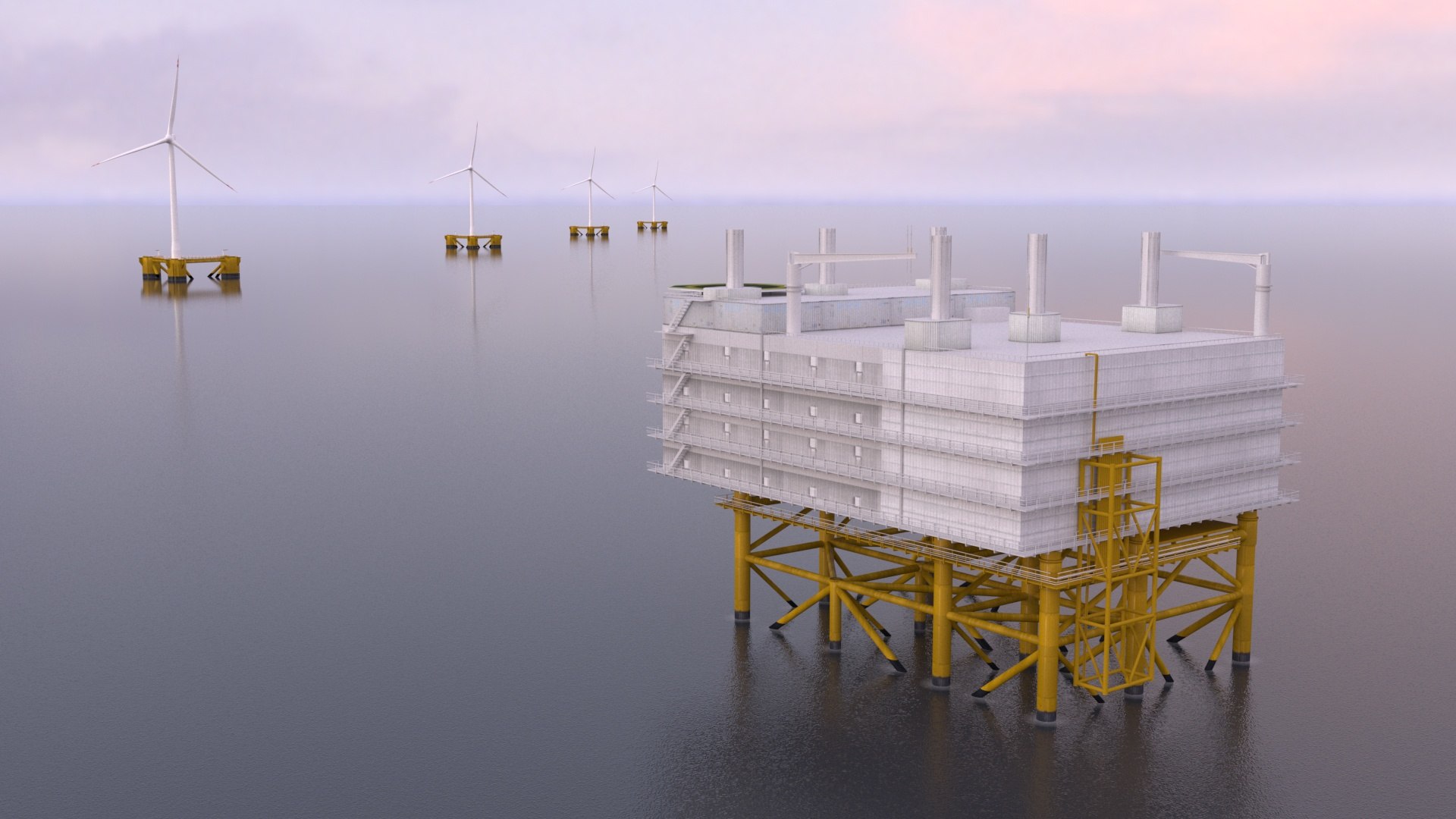 Substation Offshore Model - TurboSquid 1939997