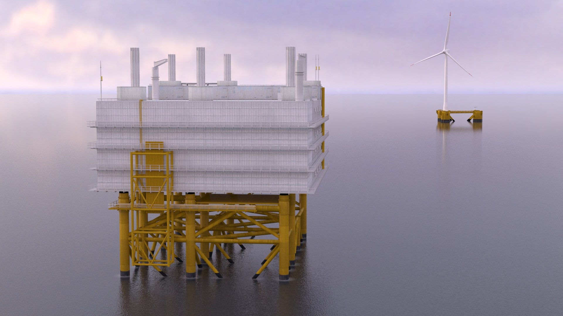 Substation Offshore Model - TurboSquid 1939997