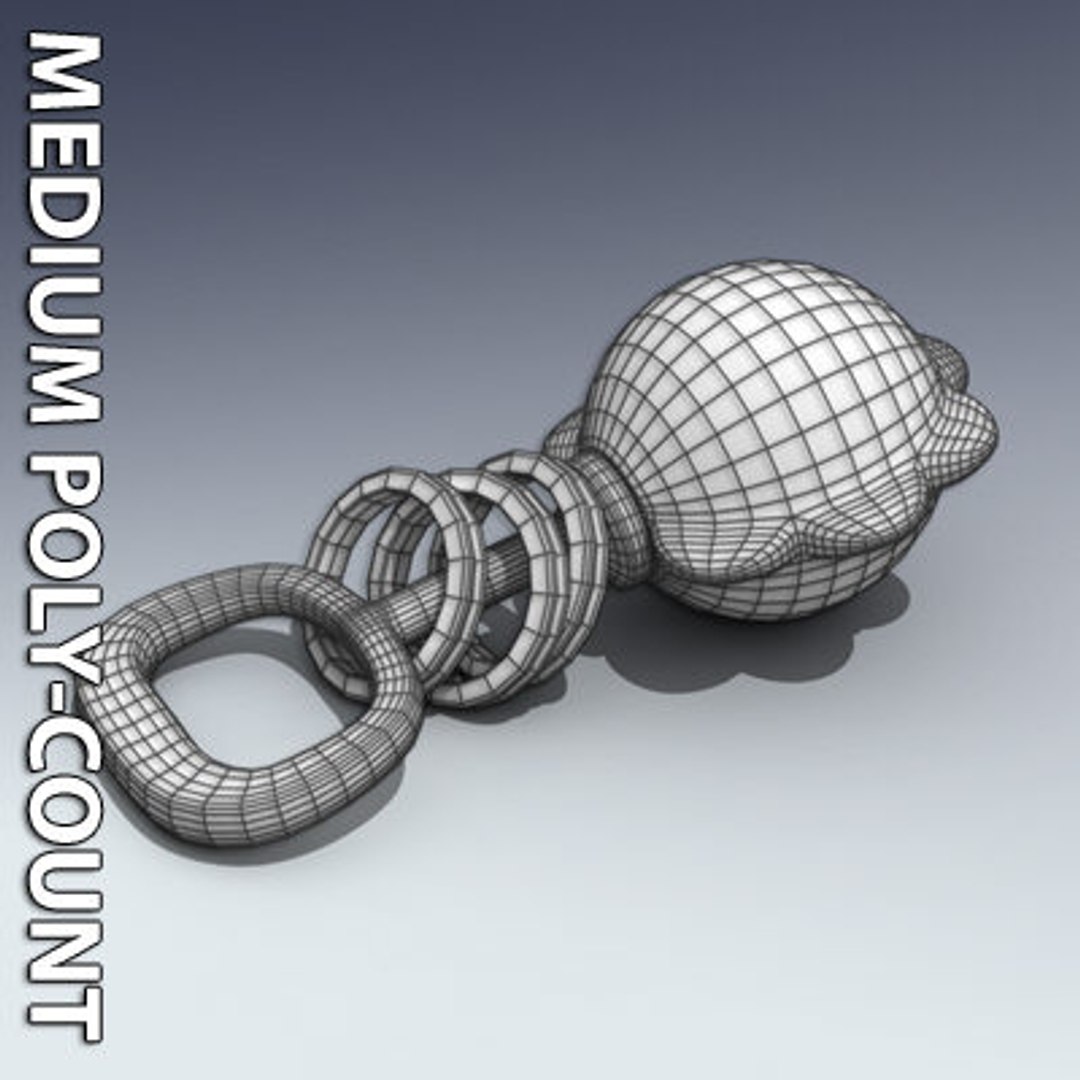 3d Baby Rattle Model